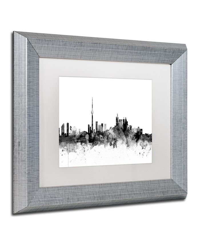 Trademark Global Michael Tompsett 'Toronto Canada Skyline B&W' Matted ...