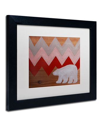 Trademark Global Nicole Dietz 'Polar Bear Red' Matted Framed Art - 11 ...