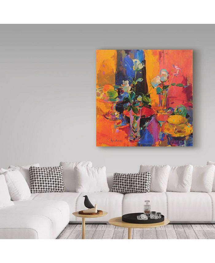 Trademark Global Peter Graham 'Still Life Table With Roses And Fruit ...