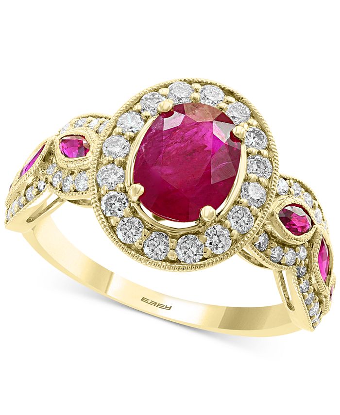 EFFY Collection EFFY® Ruby (2 ct. t.w.) & Diamond (1/2 ct. t.w.) Ring ...