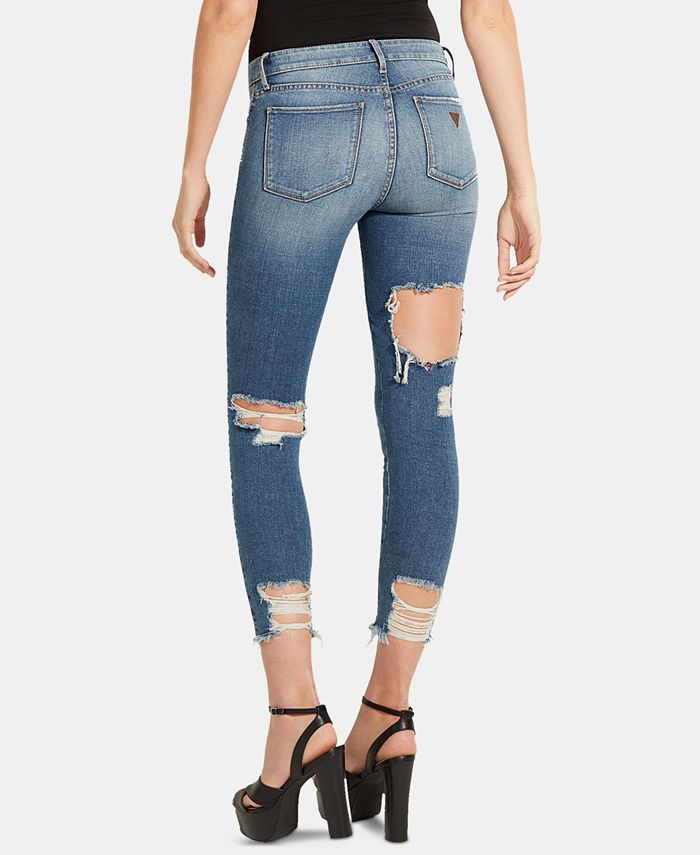 GUESS Ripped Skinny Jeans - Macy's