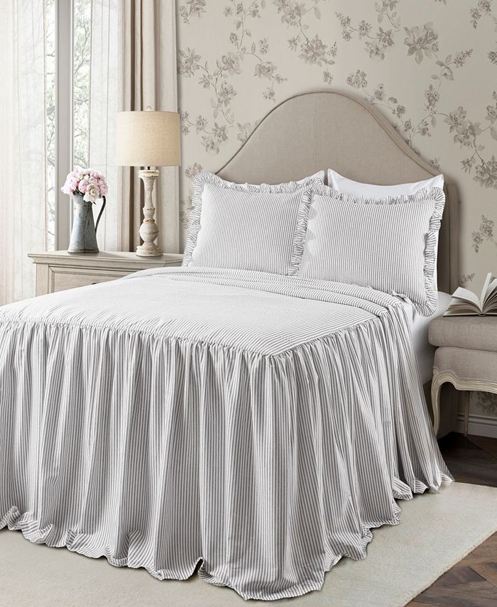 Lush Décor Ticking Stripe 2pc Twin Bedspread Set Macys