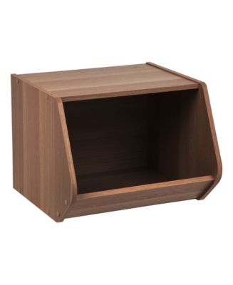 Modular Wood Stacking Open Storage Box - Macy's