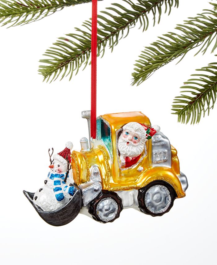 Holiday Lane Santa's Favorites Santa in Snow Plow Ornament, Created for ...