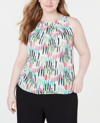 Bar III Trendy Plus Size Printed Sleeveless Camisole, Created for Macy ...