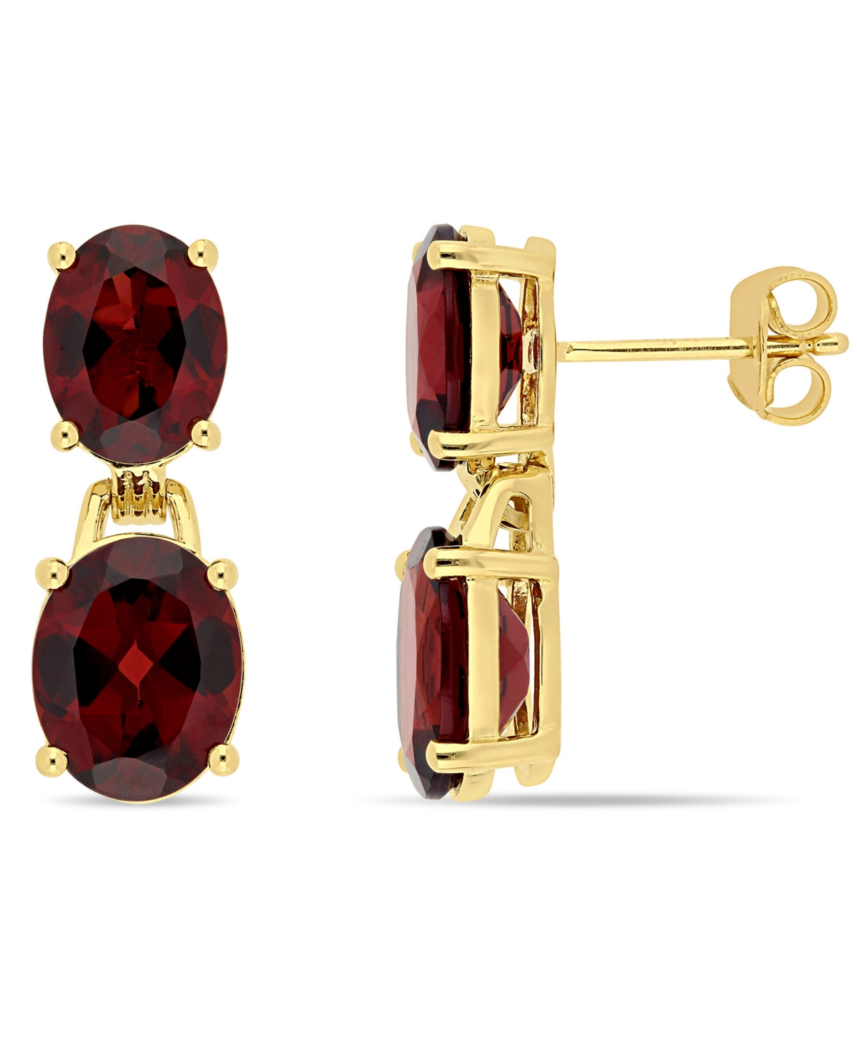 Click here for Garnet (10 ct.t.w.) Dangle Earrings in Gold over S... prices