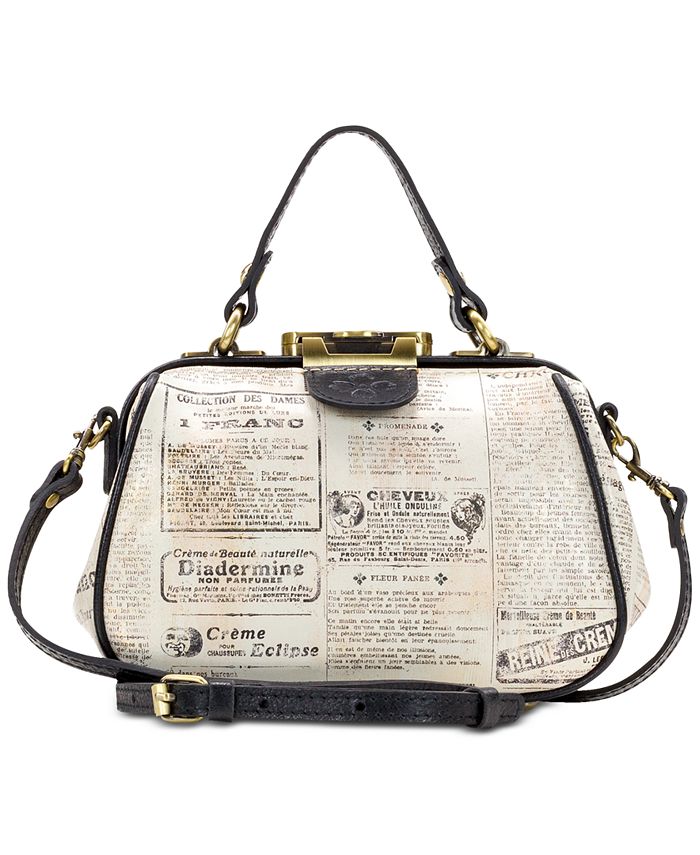 Patricia Nash Antica Newspaper Print Leather Satchel - Macy's