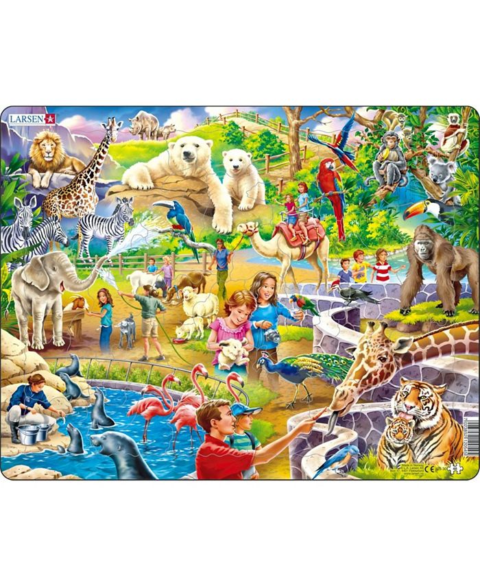 Springbok Larsen Puzzles Zoo Animals Children's Educational Jigsaw ...