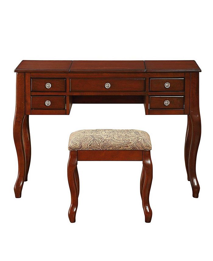 Benzara Vanity Set Featuring Stool And Mirror - Macy's