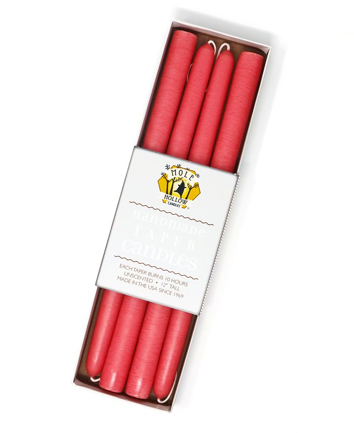 Mole Hollow Candles 12" Taper Candles, Set of 4 - Macy's