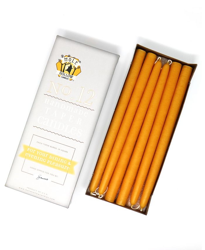 Mole Hollow Candles 12" Taper Candles, Set of 12 - Macy's