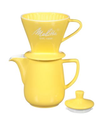 Melitta 64125 Porcelain Pour-Over Carafe Set with Cone Brewer and ...