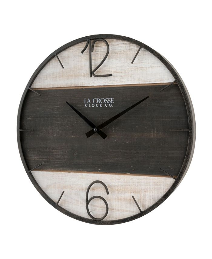 La Crosse Technology La Crosse Clock 16" Ironwood Wall Clock - Macy's