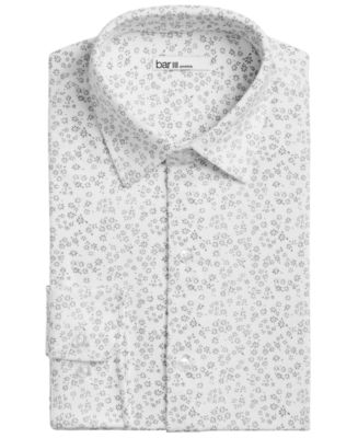 Bar III Men's Slim-Fit Stretch Floral-Print Knit Dress Shirt, Created ...