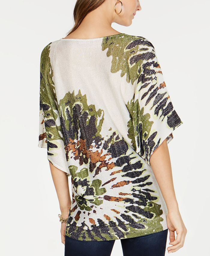 INC International Concepts INC Tie-Dyed Metallic Sweater, Created for ...