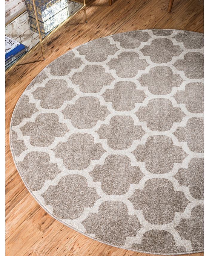 Bayshore Home Arbor Arb1 Tan 10' x 10' Round Area Rug - Macy's