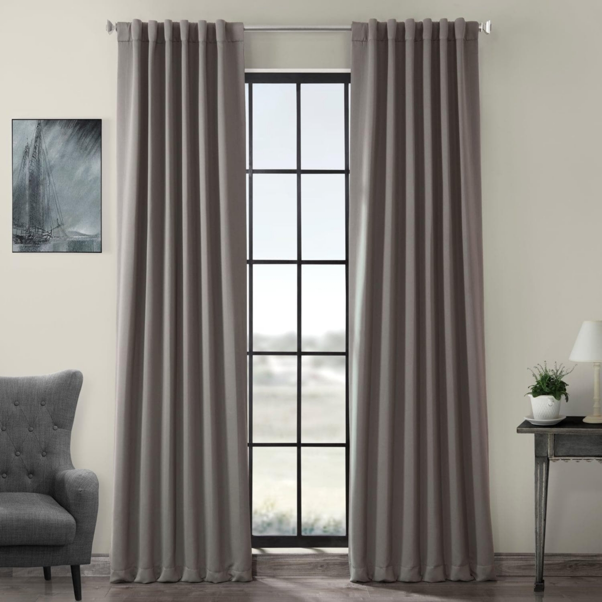 Click here for Half Price Drapes Room Darkening Curtain - Neutral... prices