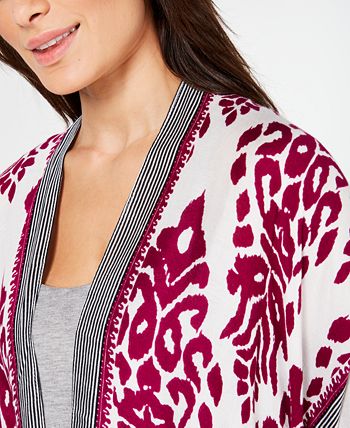 Cejon Damask-Print Ruana - Macy's