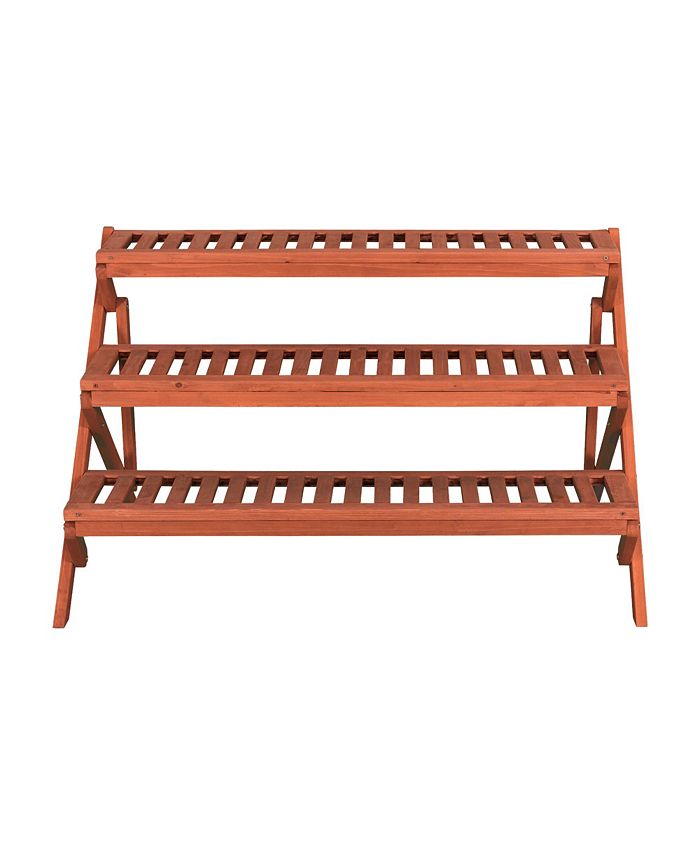 Leisure Season 3-Tier Wooden Step Plant Stand - Macy's