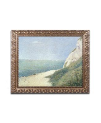 Georges Seurat 'Beach at Bas Butin' Ornate Framed Art - 14" x 11" - Macy's