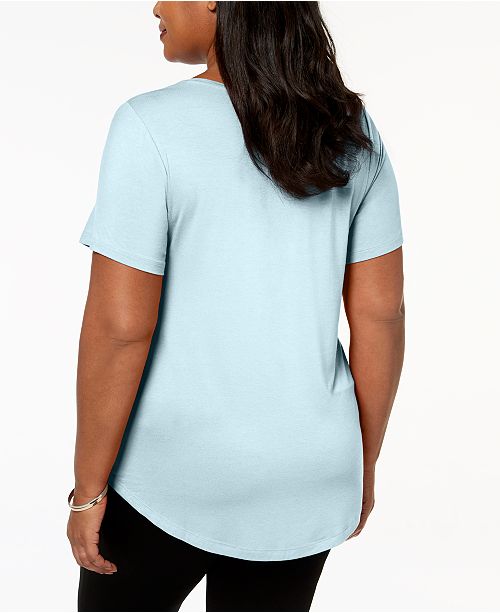 JM Collection Plus Size Short-Sleeve Top, Created for Macy's & Reviews ...