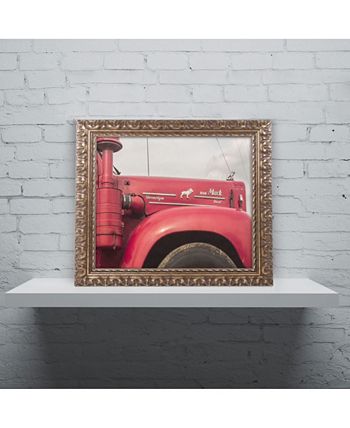 Trademark Global Jason Shaffer 'Mack Truck' Ornate Framed Art - 14" x ...