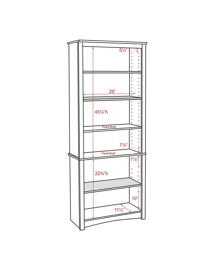 Prepac 6-Shelf Bookcase - Macy's