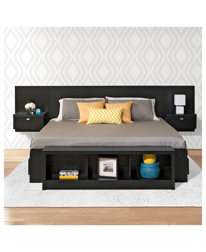 Prepac Series 9 Designer Floating King Headboard with Nightstands - Macy's