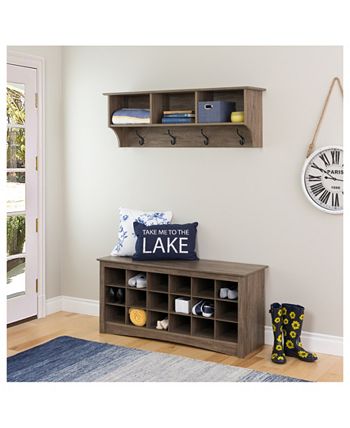 Prepac 18 Pair Shoe Storage Cubby Bench - Macy's