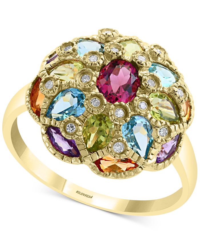 EFFY Collection EFFY® Multi-Gemstone & Diamond Accent Statement Ring (2 ...