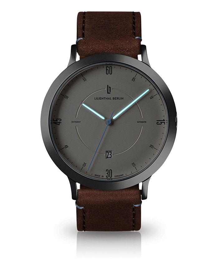Lilienthal Berlin Zeitgeist Automatik Light Brown Leather Watch 42mm ...