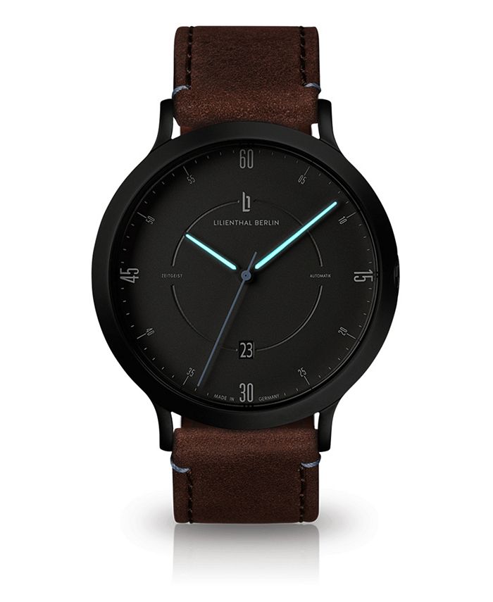 Lilienthal Berlin Zeitgeist Automatik Light Brown Leather Watch 42mm ...