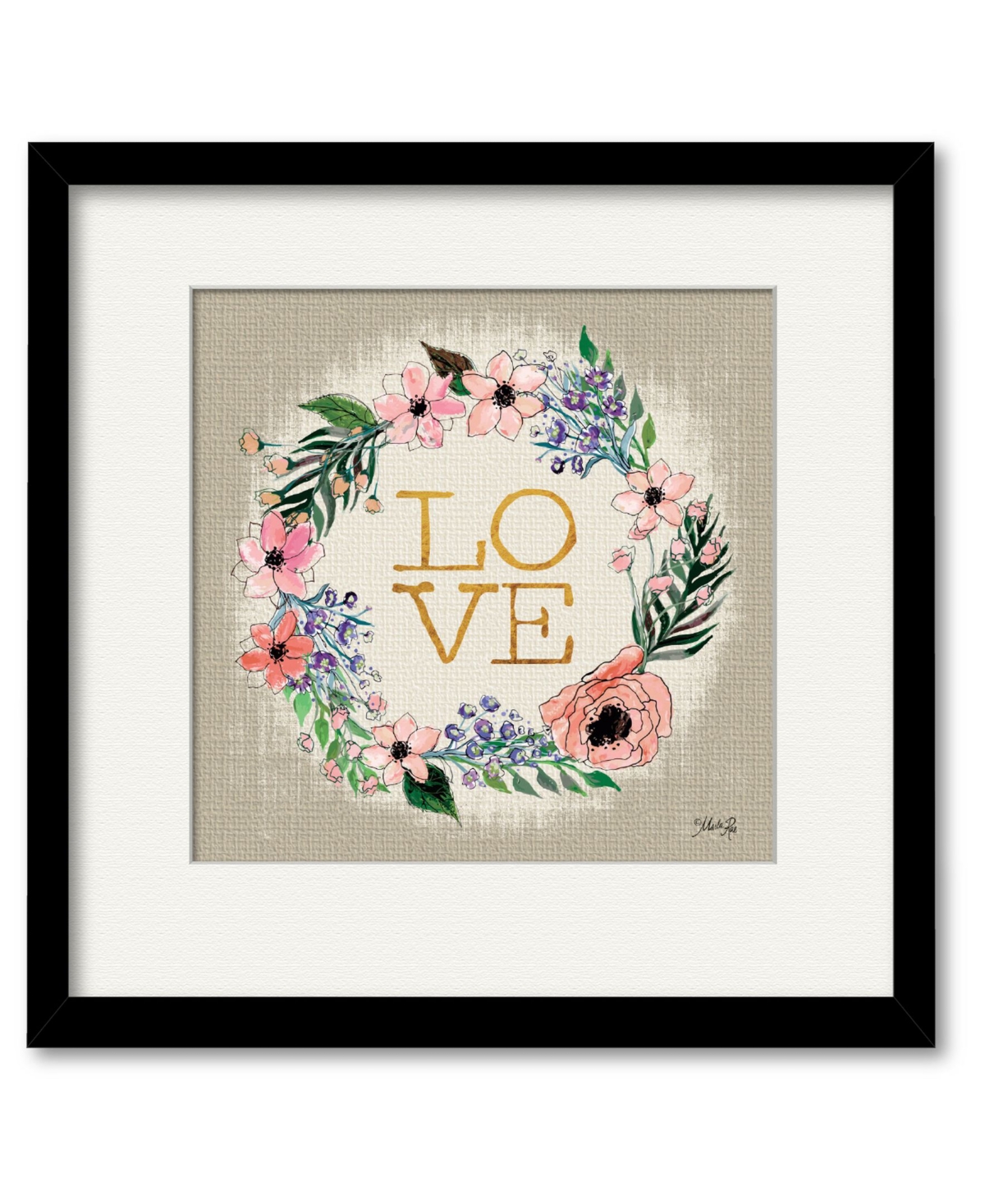 Click here for Courtside Market Love Flower Wreath 16 x 16 Framed... prices