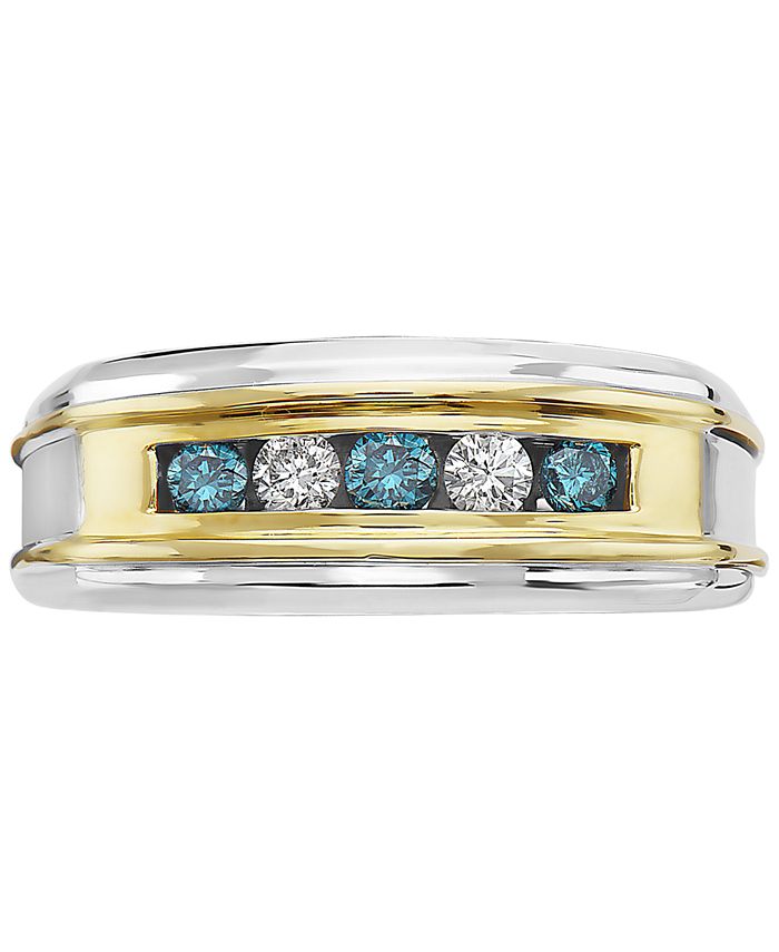 EFFY Collection EFFY® Men's Diamond Ring (1/2 ct. t.w.) in 14k Gold ...