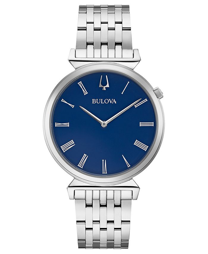 Bulova Men's Regatta Stainless Steel Bracelet Watch 38mm - Macy's