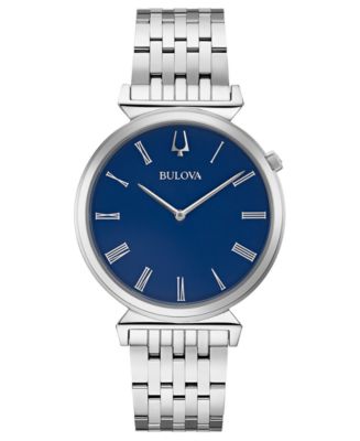 Bulova Men's Regatta Stainless Steel Bracelet Watch 38mm - Macy's