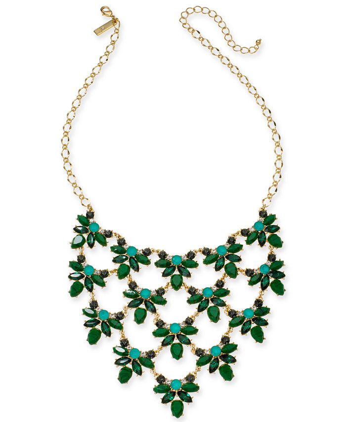 INC International Concepts INC Gold-Tone Square Stone Statement ...