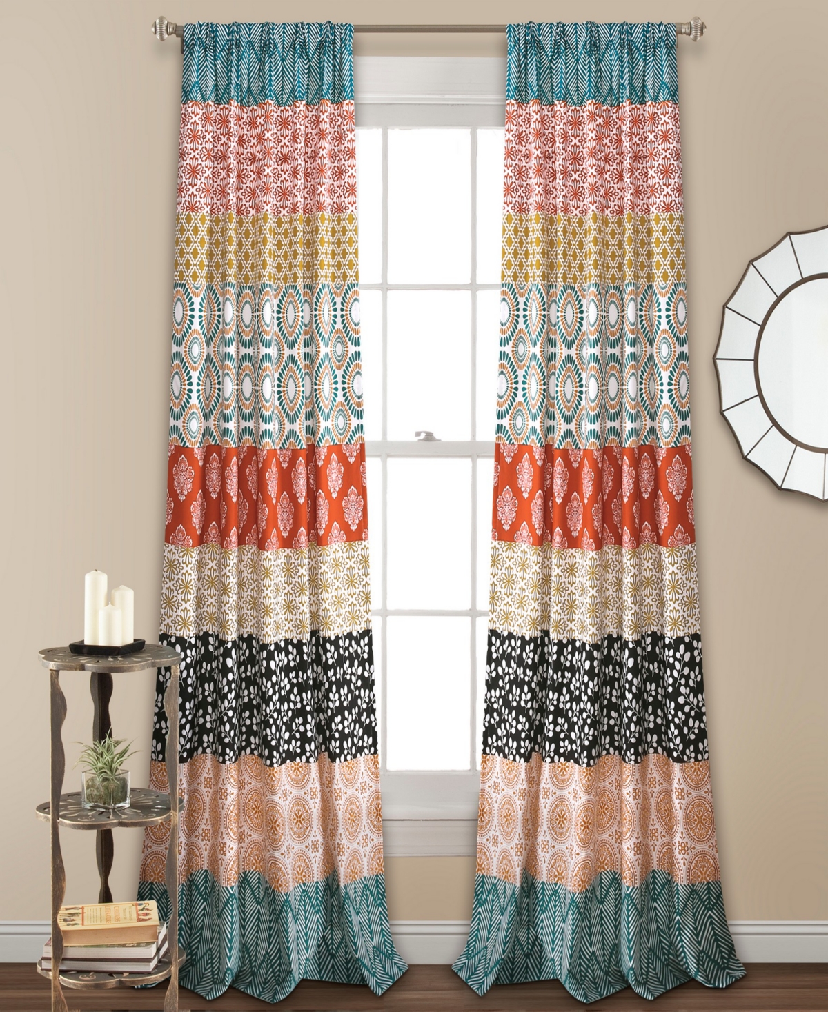 Click here for Lush Decor Bohemian Stripe Window Curtain Panels -... prices