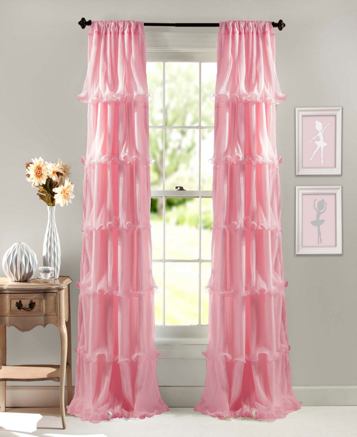 Click here for Lush Decor Nerina Window Panel Single Pink 54x84 -... prices