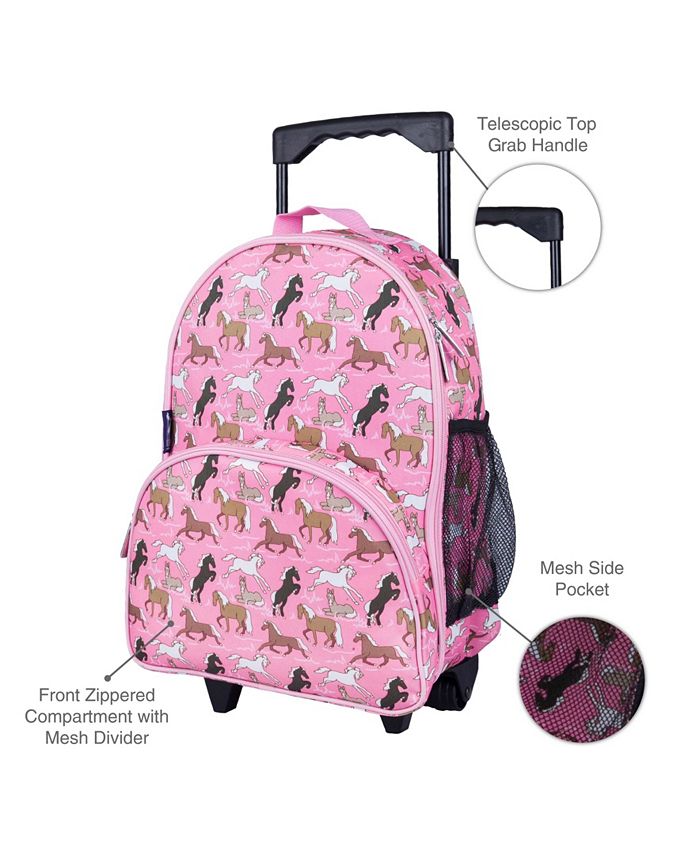 Wildkin Horses In Pink Rolling Luggage - Macy's