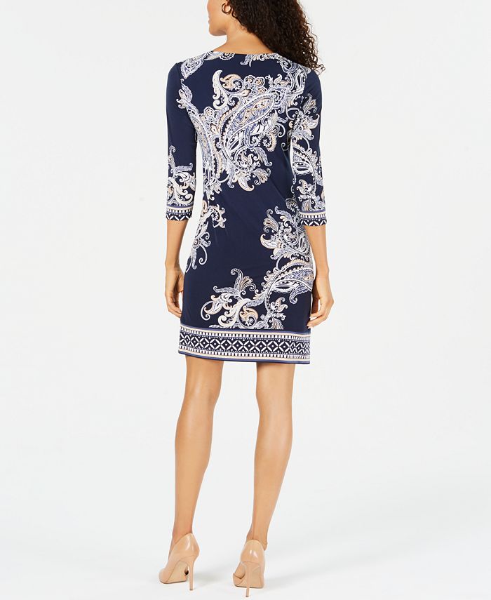 JM Collection Printed Studded Dress, Created for Macy's - Macy's