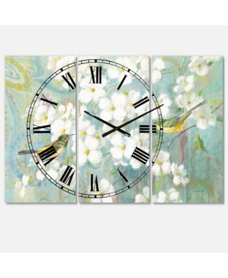Designart Traditional 3 Panels Metal Wall Clock - Macy's