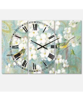 Designart Traditional 3 Panels Metal Wall Clock - Macy's