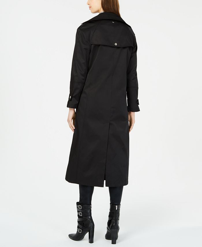 Calvin Klein Maxi Hooded Raincoat - Macy's