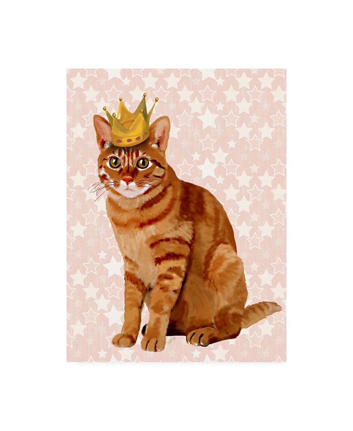 Trademark Global Fab Funky Ginger Cat with Crown, Full Canvas Art - 36. ...