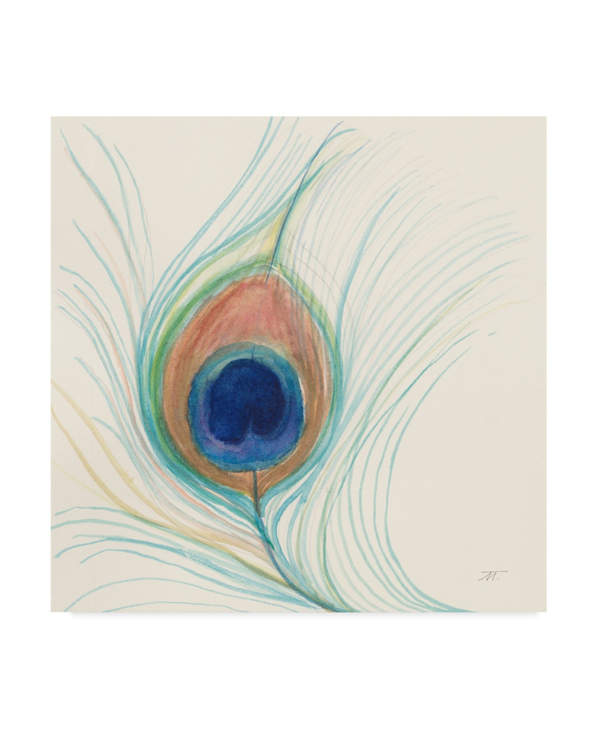 Click here for Miranda Thomas Peacock Feather Ii Canvas Art - 15... prices
