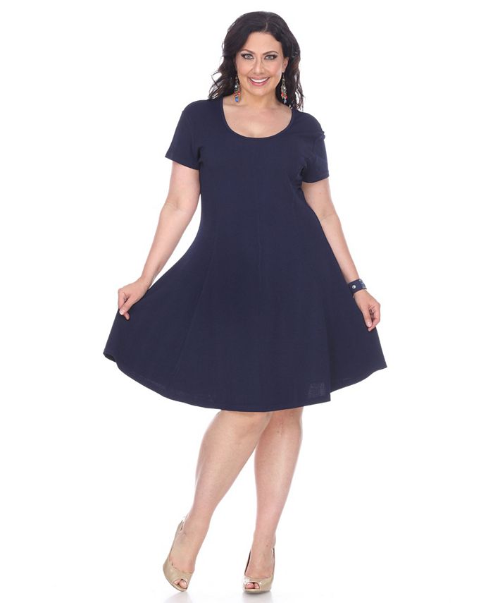 White Mark Women's Plus Size Cara Dress - Macy's