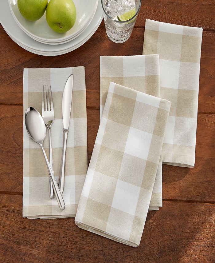 Elrene Farmhouse Living Buffalo Check Napkins - Set of 4 - Macy's