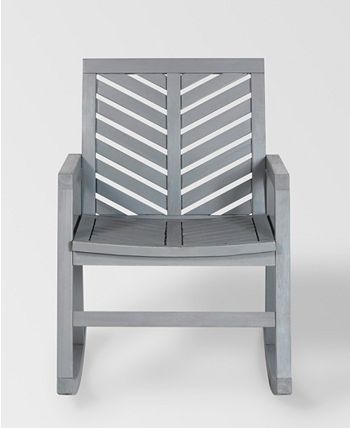 Walker Edison Outdoor Chevron Rocking Chair - Macy's