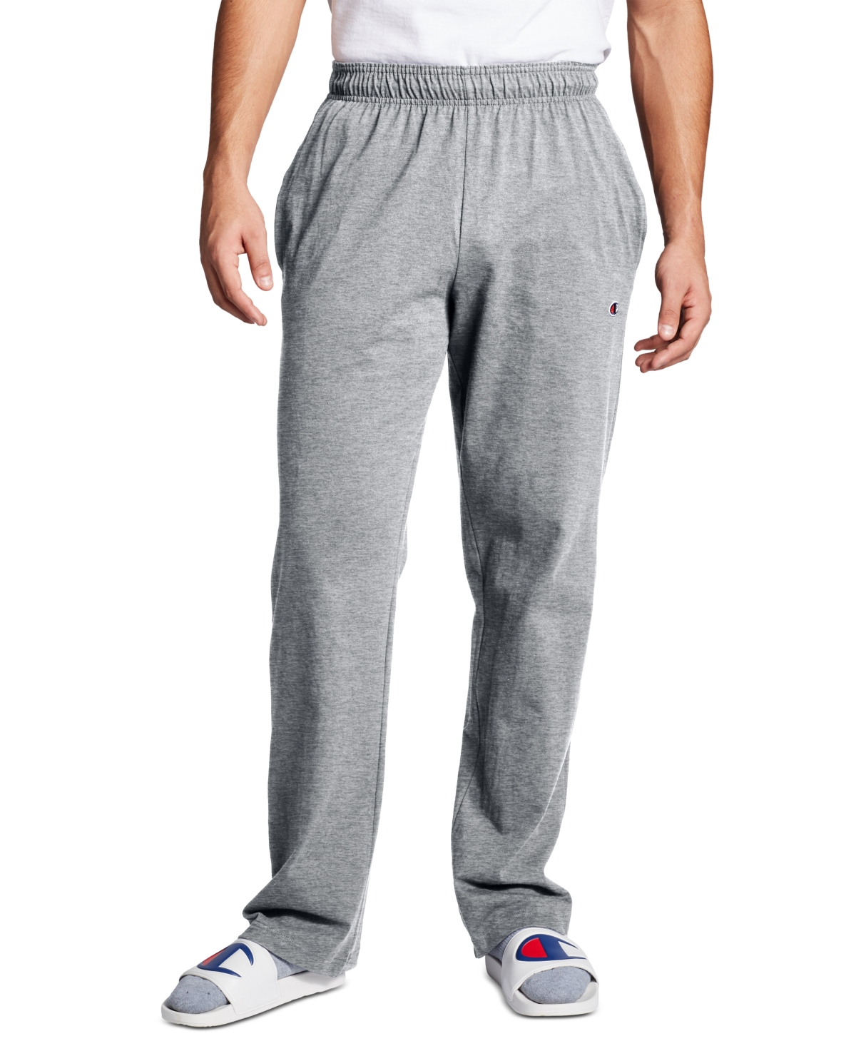 Click here for Champion Mens Jersey Open-Bottom Pants - Oxford prices